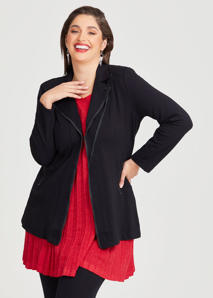 Shop Plus Size Bamboo Ponte Fundamental Jacket, Black | Taking Shape AU