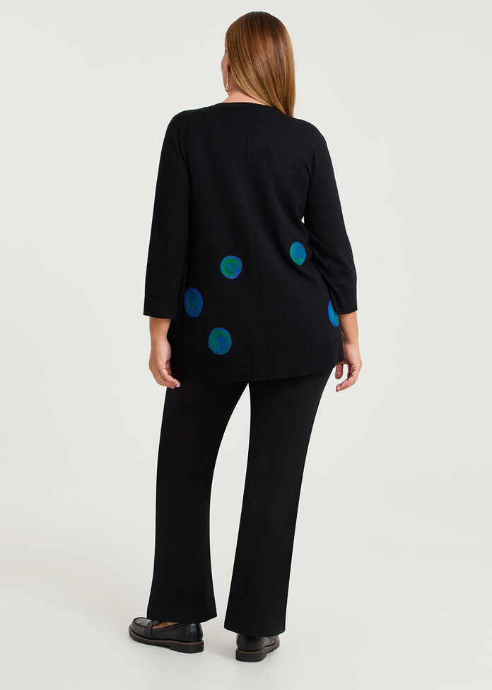 Shop Plus Size Felt Spot Natural Tulip Jumper, Black | Taking Shape AU