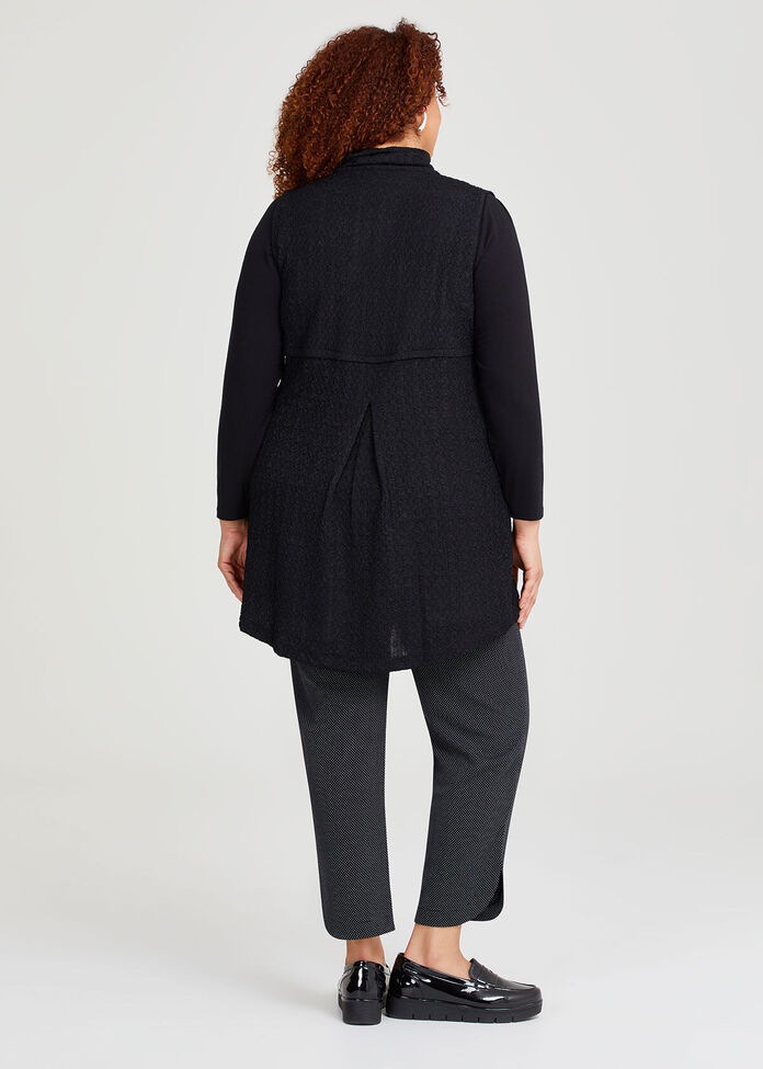Shop Plus Size Textured Swing Vest, Black | Taking Shape AU