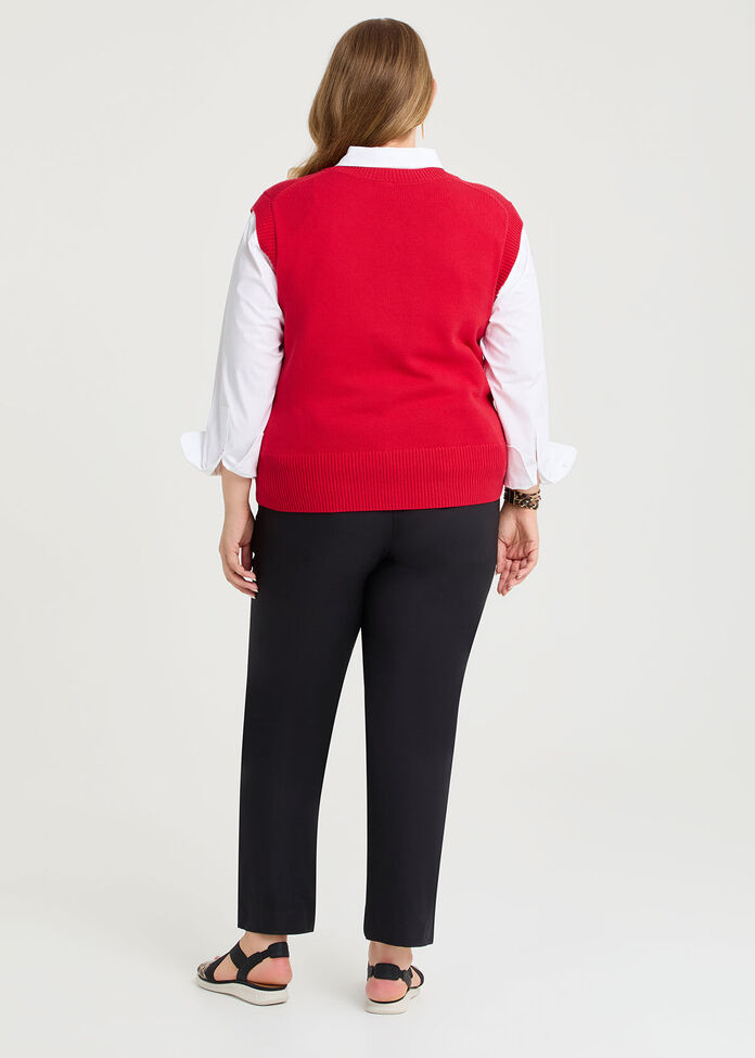Shop Plus Size Button Through Vest, Red | Taking Shape AU