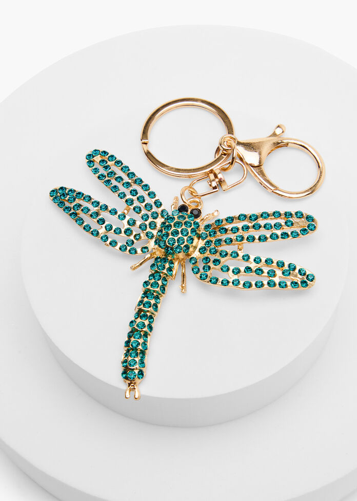 Shop Bling Green Dragonfly Keychain in Green | Accessories | Taking ...