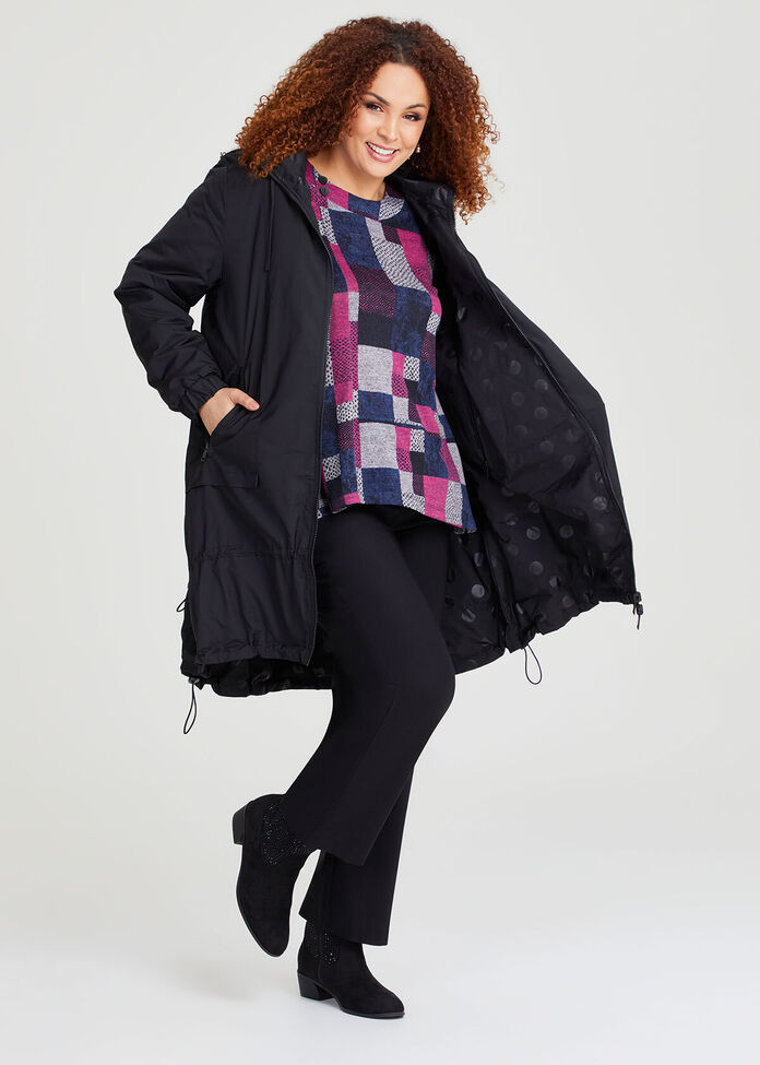 Shop Plus Size Spot Puffer Jacket Black, Black | Taking Shape AU