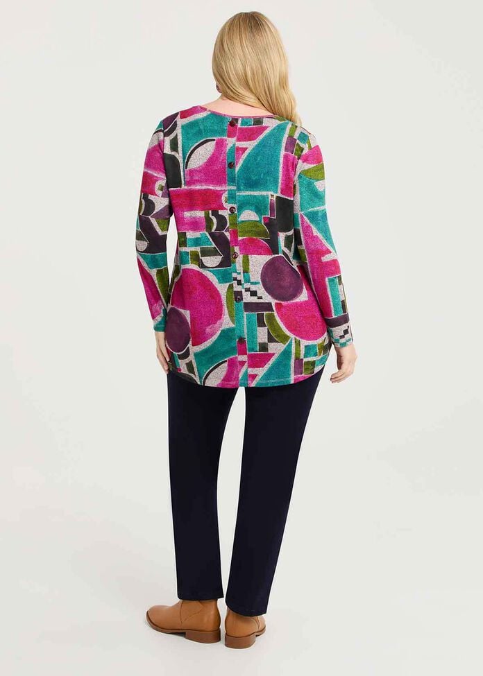 Shop Plus Size Bamboo Cosy Painterly Print Top, Print | Taking Shape NZ