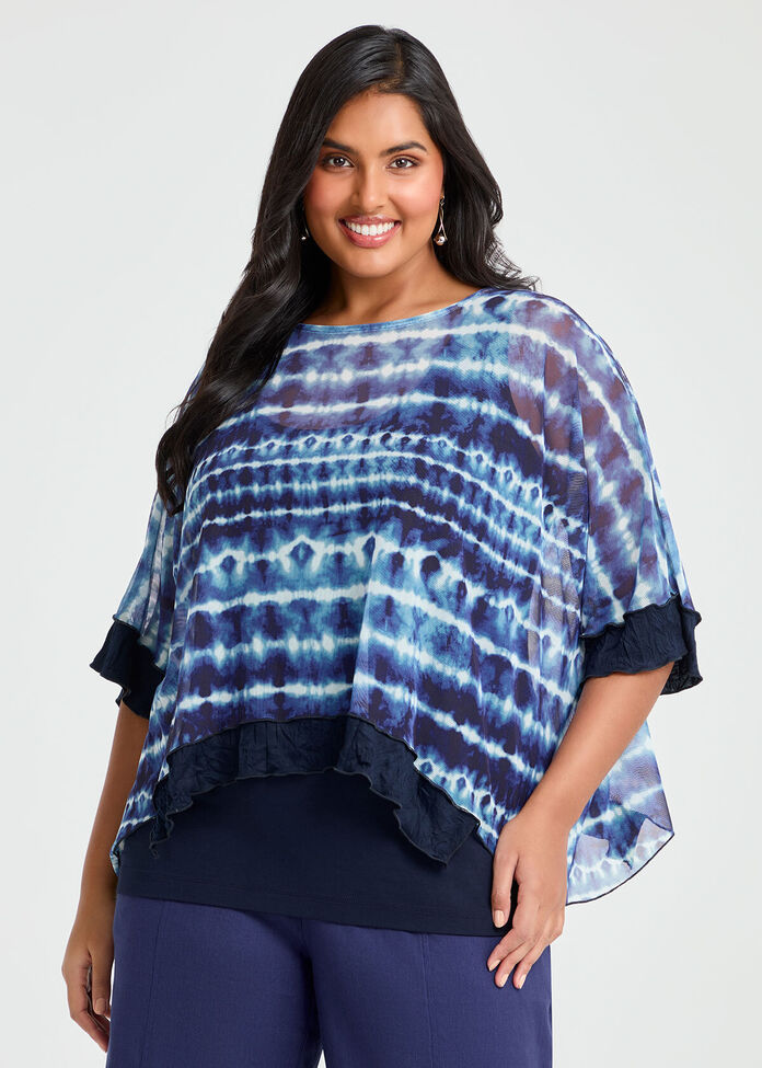 Shop Plus Size Mesh Azure Overtop, Multi | Taking Shape AU