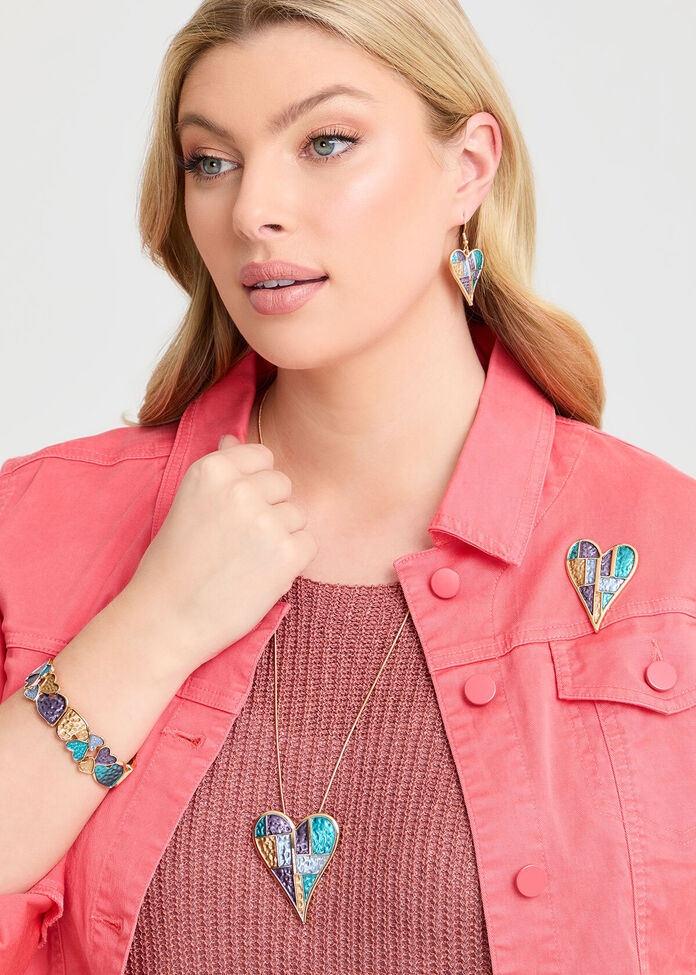 Shop Enamel Heart Earrings in Multi | Accessories | Taking Shape NZ