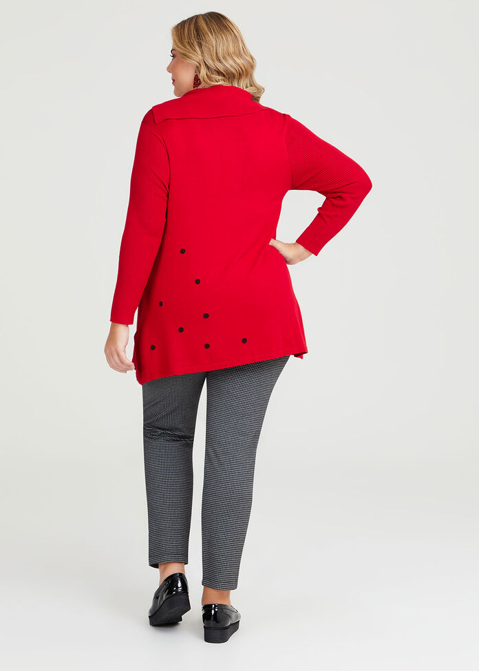 Shop Plus Size Felt Spot Natural Jumper, Red | Taking Shape AU