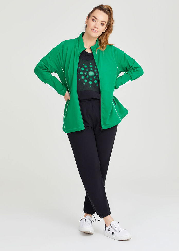 Shop Plus Size Active Cotton Graphic Print Top, Black | Taking Shape AU