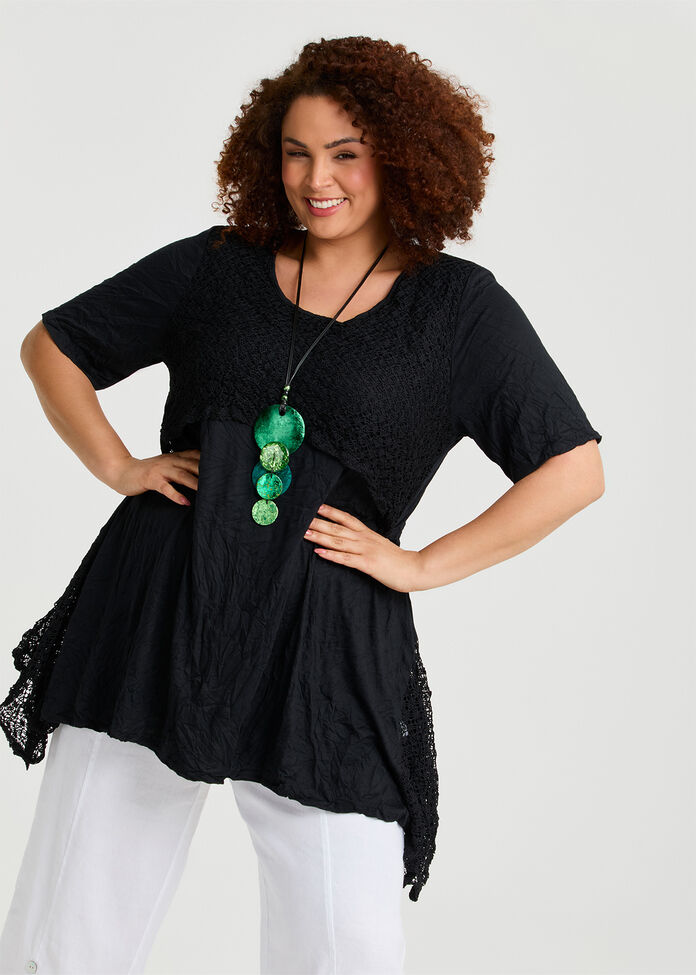 Shop Plus Size Bamboo Sanctuary Tunic, Black | Taking Shape UK