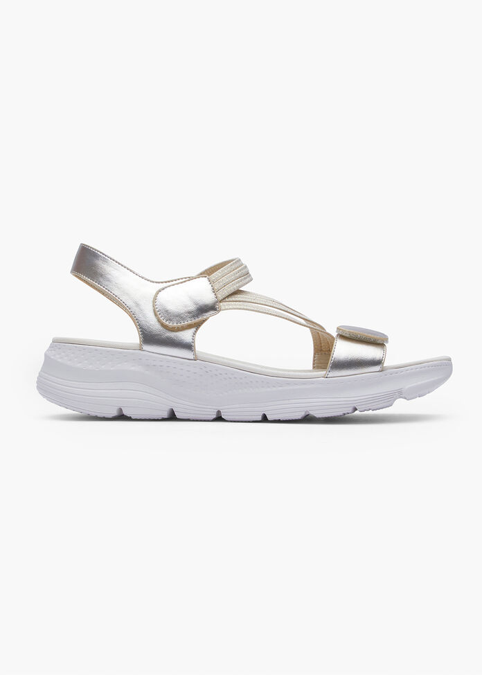 Shop Gold Thick Sole Flex Comfort Sandal | Comfortable Shoes | Taking ...