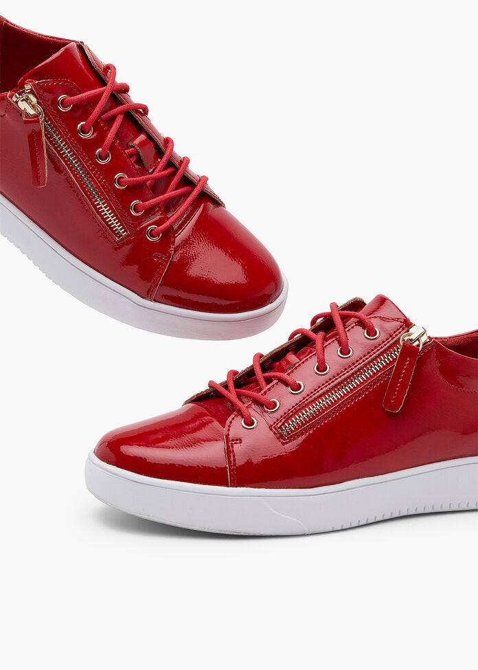 Shop Red Red Side Zip Sneaker | Comfortable Shoes | Taking Shape AU