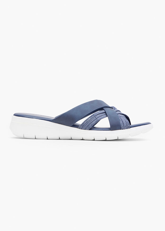 Blue Elastic Flex Women's Comfort Slides | Taking Shape AU