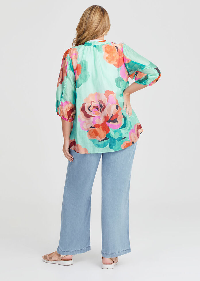 Shop Plus Size Natural Painted Bloom Top, Multi | Taking Shape AU