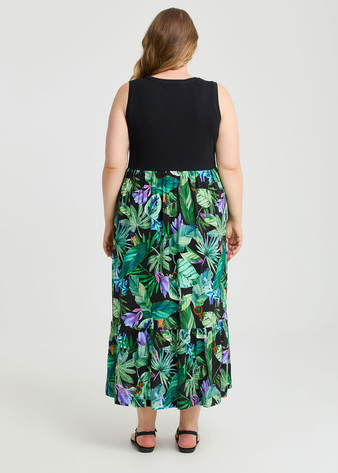 Shop Plus Size Natural Mix Jungle Maxi Dress, Print | Taking Shape NZ
