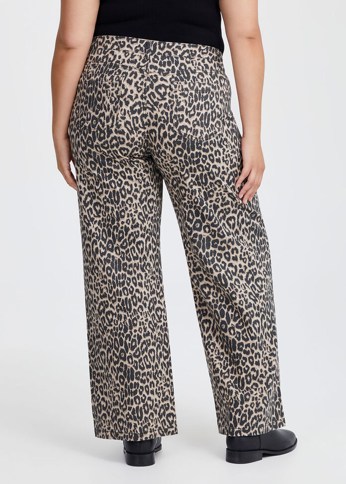 Shop Plus Size Cotton Animal Wide Leg Jean in Multi | Taking Shape IE