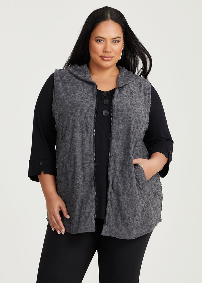 Shop Plus Size Knit Jacquard Vest, Grey | Taking Shape NZ