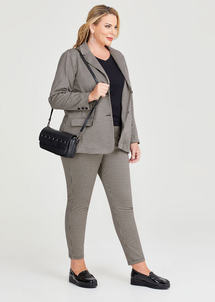 Shop Plus Size Relaxed Houndstooth Blazer, Black | Taking Shape AU