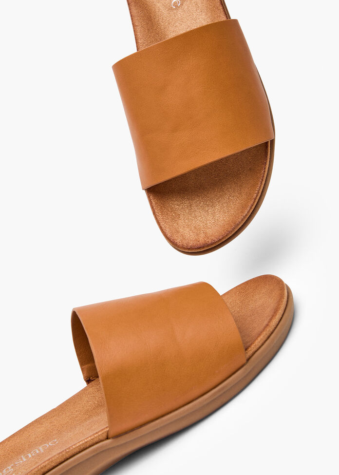 Shop Brown Flexible Wedge Slide | Comfortable Shoes | Taking Shape AU