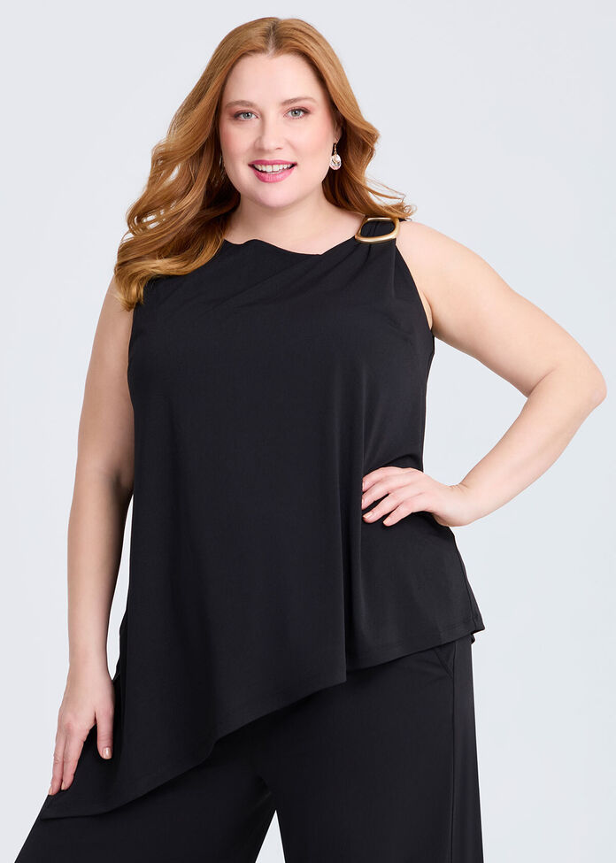 Shop Plus Size Sabrina Asymmetrical Tunic, Black | Taking Shape NZ