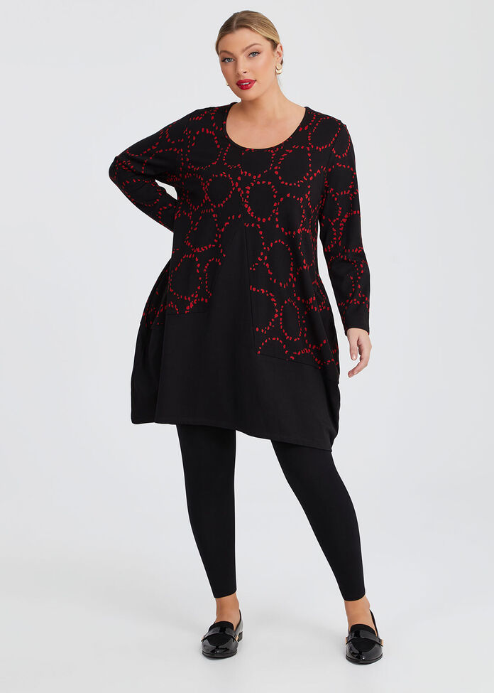 Shop Plus Size Detachable Collar Ponte Tunic, Black | Taking Shape AU