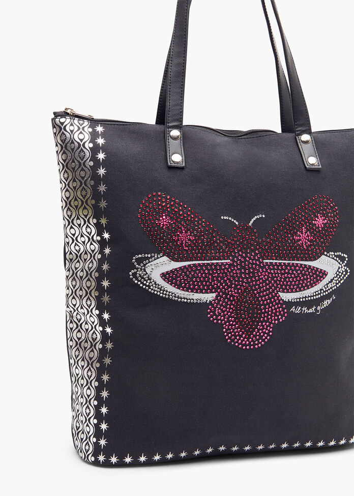 Shop Glitter Bug Tote Bag in Black | Accessories | Taking Shape NZ