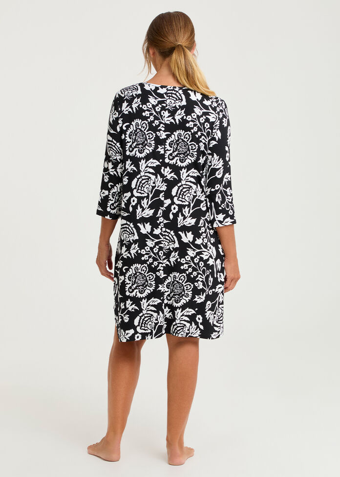 Shop Plus Size Bamboo Monochrome Nightie, Black | Taking Shape AU