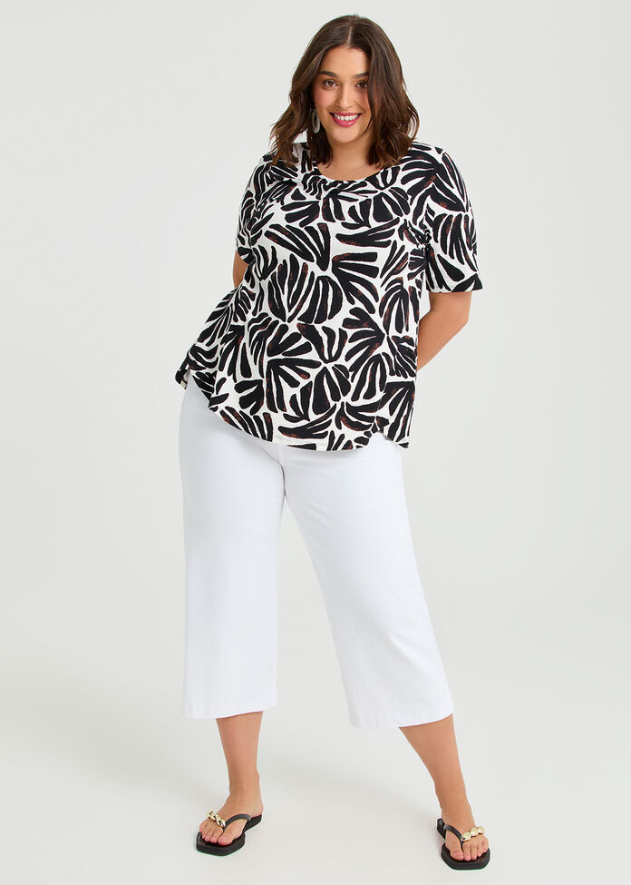 Shop Plus Size Cotton Mia Palm Top, Multi | Taking Shape AU