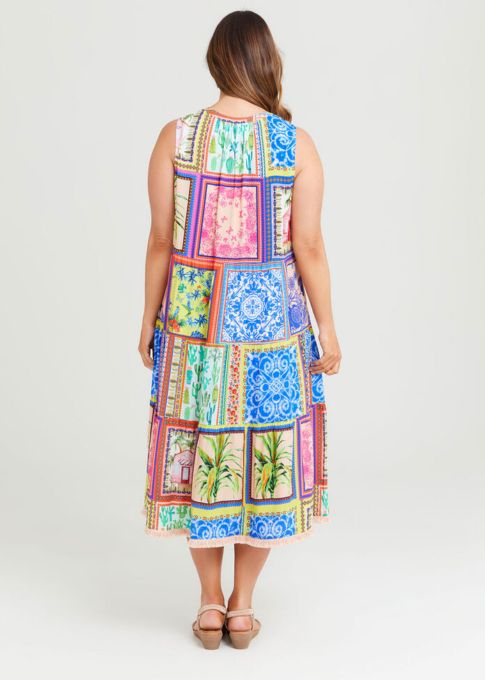 Shop Plus Size Hayley Mixed Tile Print Dress, Multi | Taking Shape AU