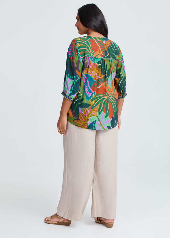 Shop Plus Size Natural Into The Jungle Top, Multi | Taking Shape AU