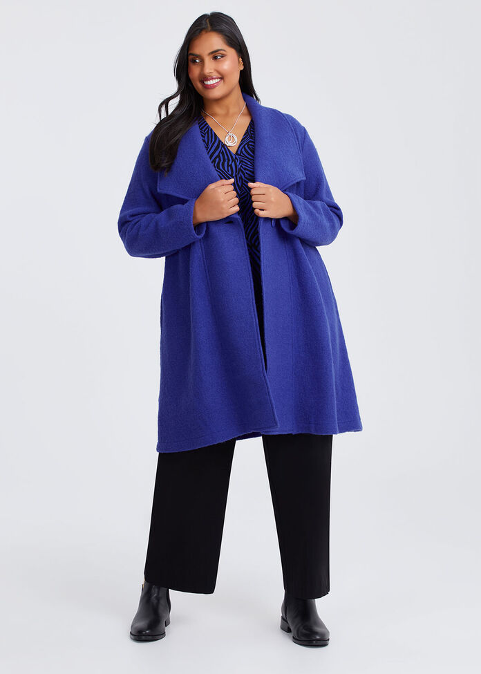 Shop Plus Size Morgan Boiled Wool Coat in Blue | Taking Shape SE