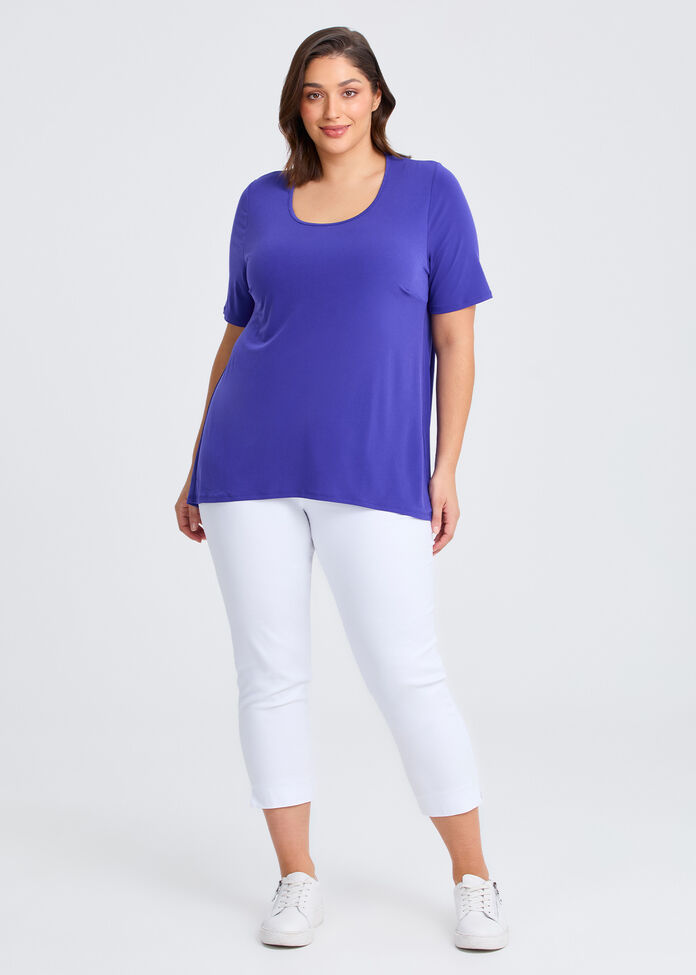 Shop Plus Size Strive Scoop Neck Top, Purple | Taking Shape NZ