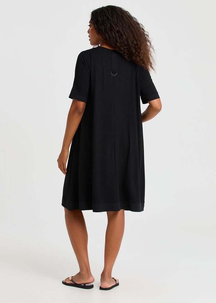 Shop Plus Size Natural Nova Panel Dress, Black | Taking Shape AU