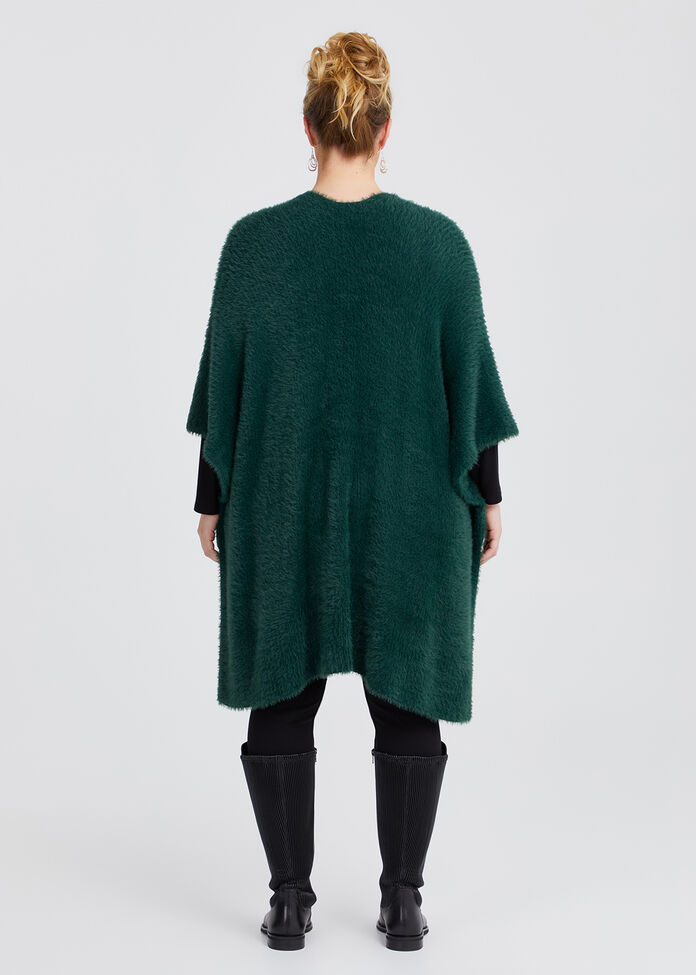 Green Fuzzy Cape for Women, Cosy Cape | Taking Shape NZ
