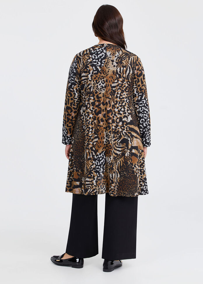 Plus Size Animal Print Snug Swing Duster | Taking Shape AU