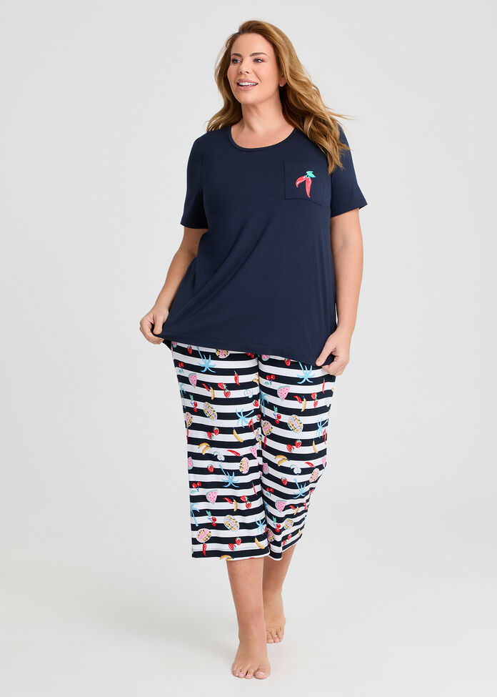 Shop Plus Size Bamboo Pocket Detail Pyjama Top, Blue | Taking Shape AU