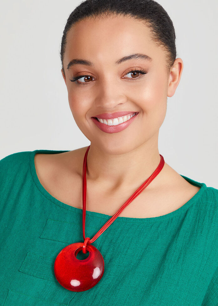 Shop Short Circle Necklace in Red | Accessories | Taking Shape AU