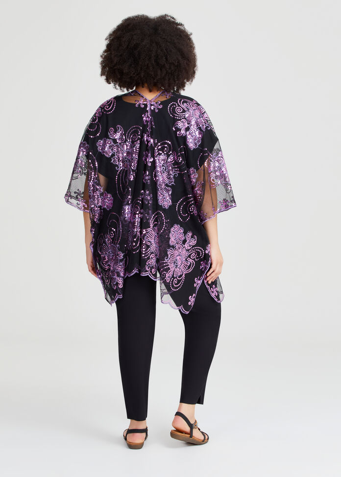 Shop Sequin Mesh Cape in Purple | Accessories | Taking Shape NZ
