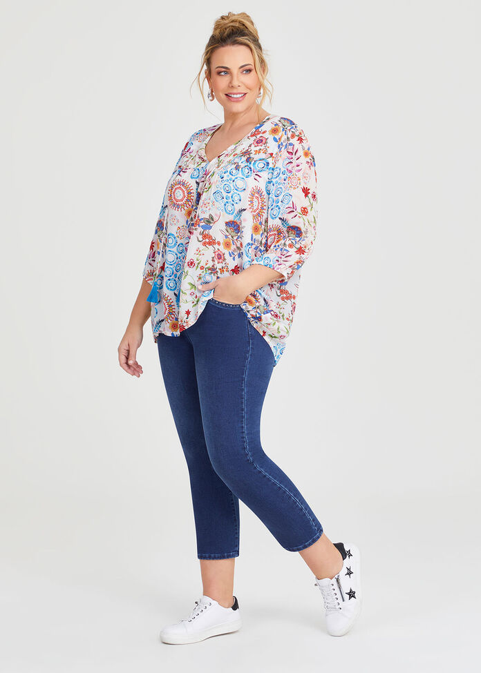 Shop Plus Size Natural Spring Bloom Top, Multi | Taking Shape AU