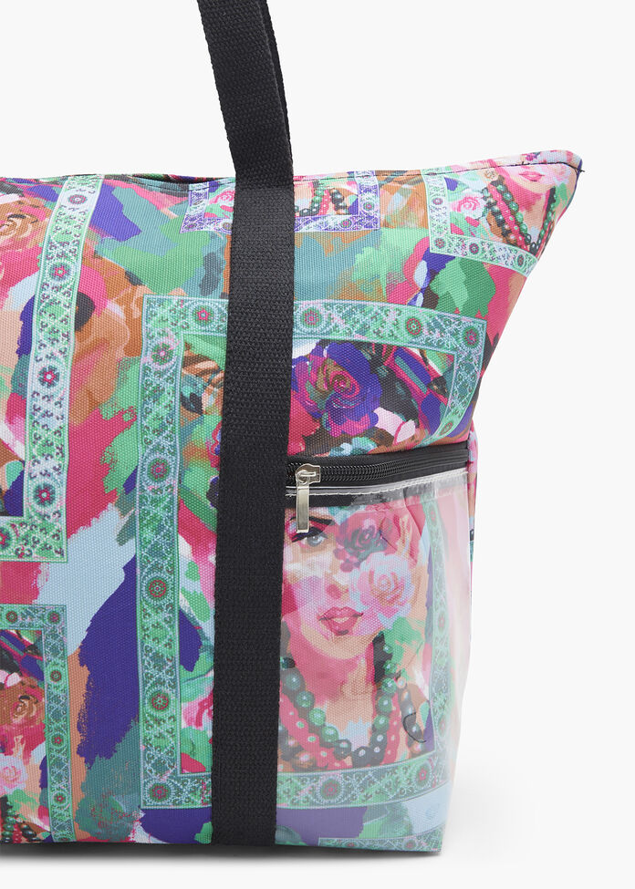 Shop Plus Size Colourful Lady Tote Bag, Multi | Taking Shape AU