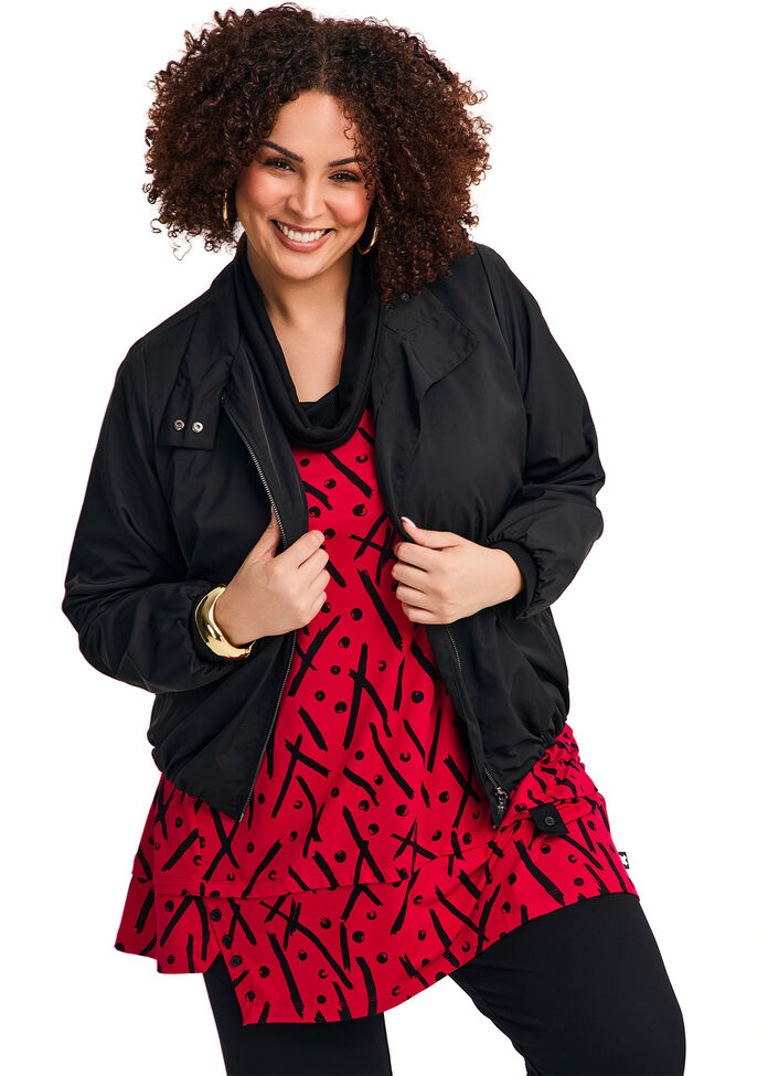 Shop Plus Size Shower Resist Piia Jacket, Black | Taking Shape NZ