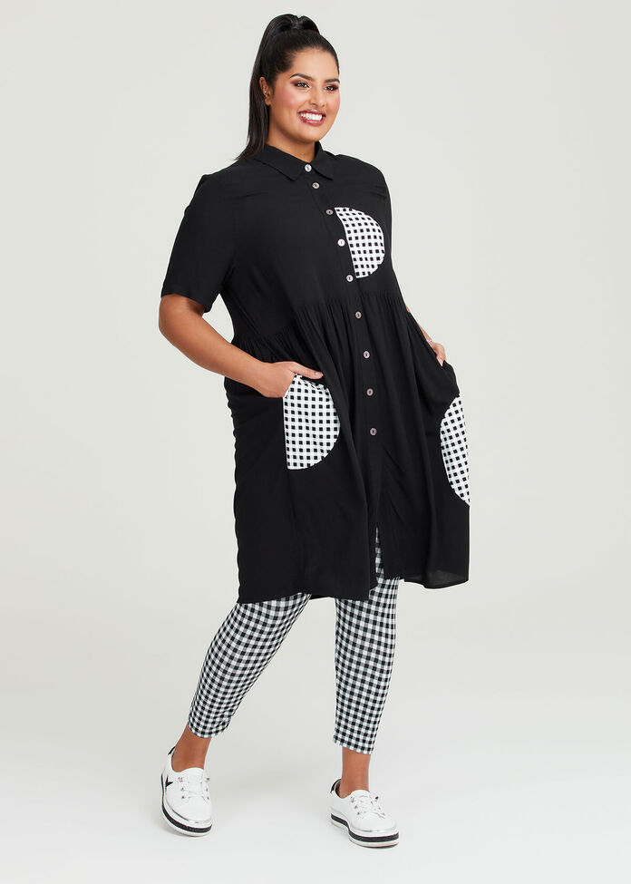 Shop Plus Size Bamboo Check Spot Tier Shirt, Multi | Taking Shape AU