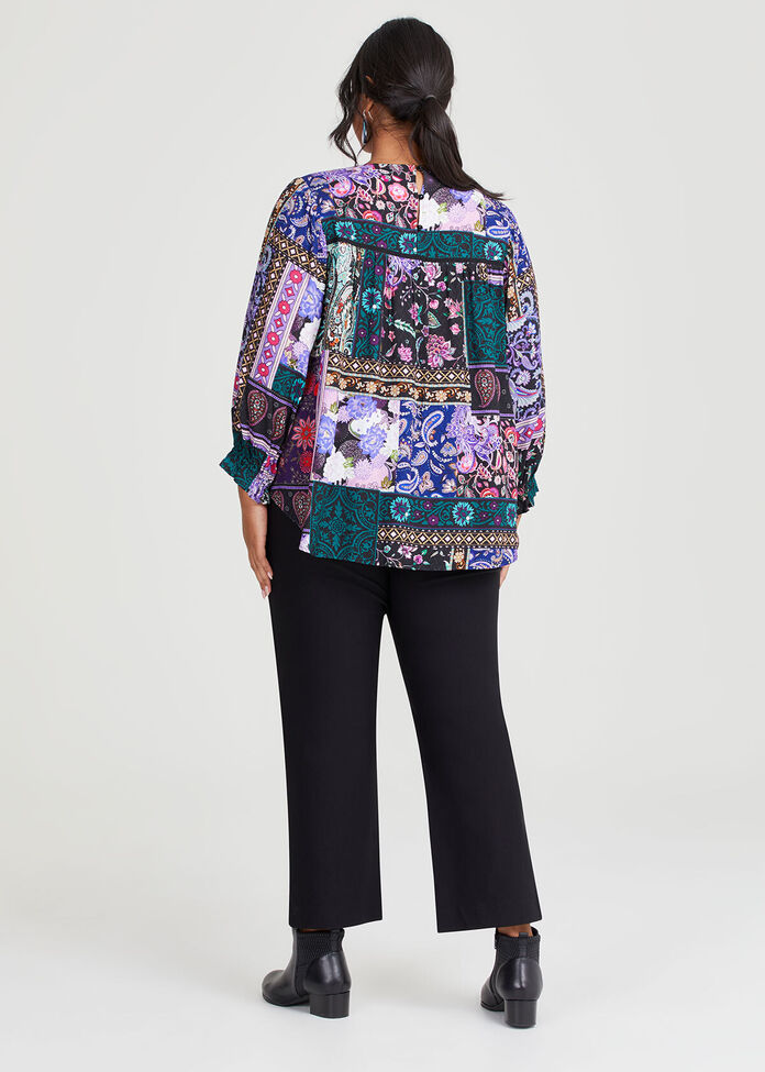 Shop Plus Size Natural Tiled Paisley Top, Multi | Taking Shape AU
