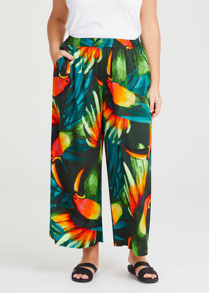 Shop Plus Size Natural Painted Toucan Pant, Multi | Taking Shape NZ