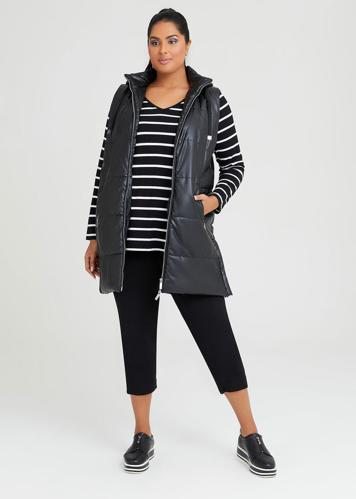Shop Plus Size Retreat Pu Puffer Vest in Black | Sizes 12-30 | Taking ...