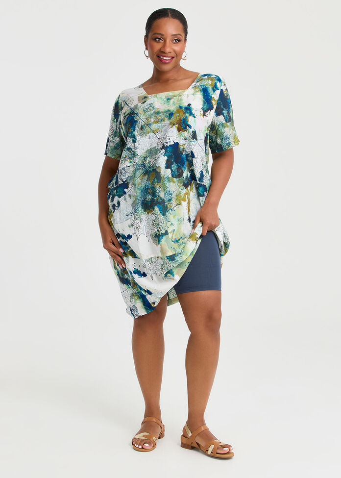 Shop Plus Size Tulip Leaf Natural Dress, Multi | Taking Shape NZ