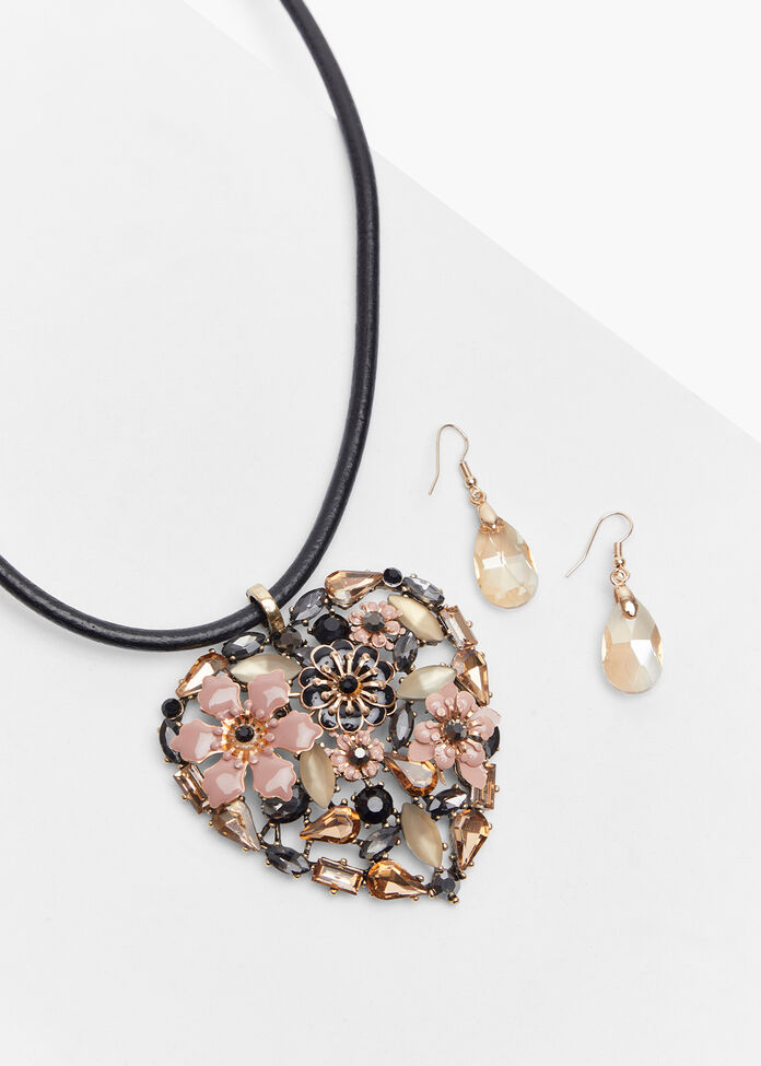 Shop Jewel Heart Necklace in Multi | Accessories | Taking Shape NZ