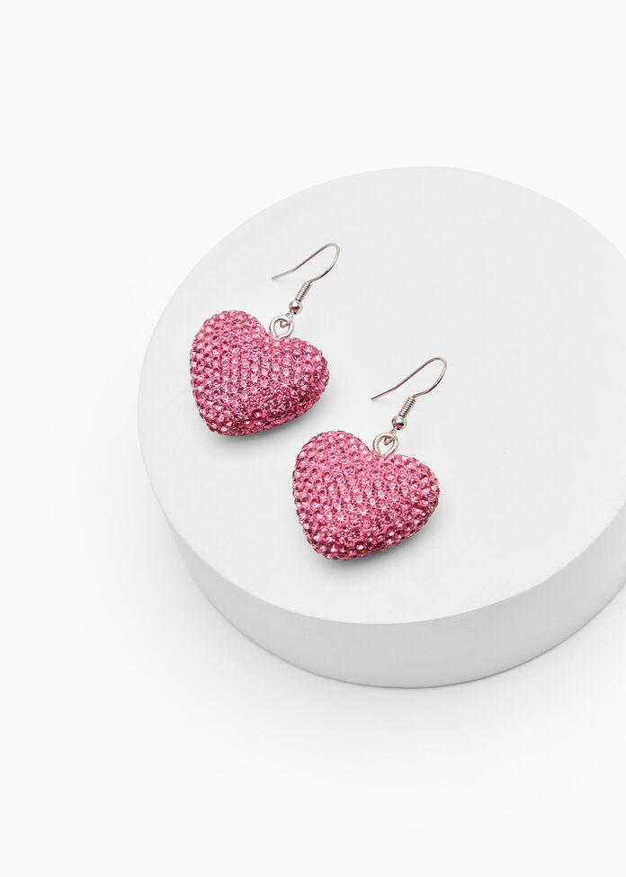 Shop Diamonte Heart Earrings | Accessories | Taking Shape AU
