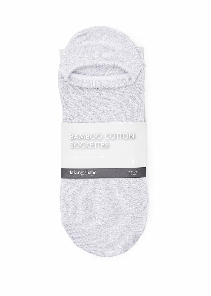 Shop Set/3 Bamboo Lurex Socks in White | Accessories | Taking Shape AU
