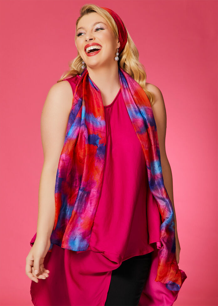 Shop Marble Silk Scarf in Multi | Accessories | Taking Shape AU