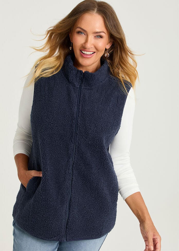 Shop Plus Size Teddy Vest, Blue | Taking Shape NZ
