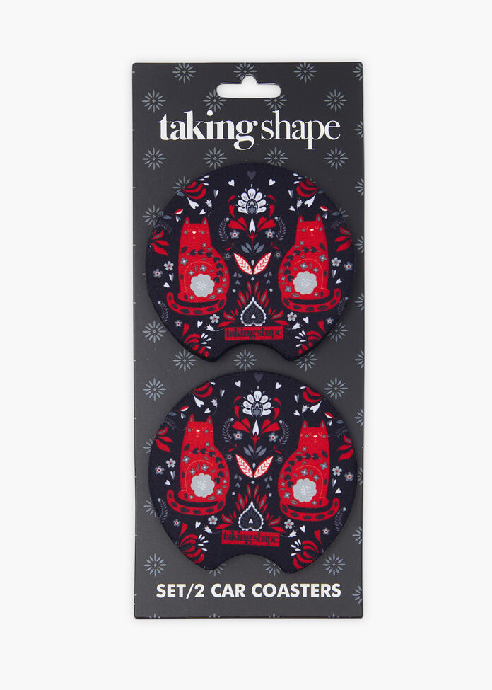 Shop Set/2 Car Coasters in Multi | Accessories | Taking Shape AU
